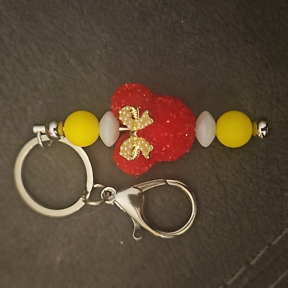 Hand Crafted | Accessories | Minnie Mouse Red Keychain Hand Crafted ...
